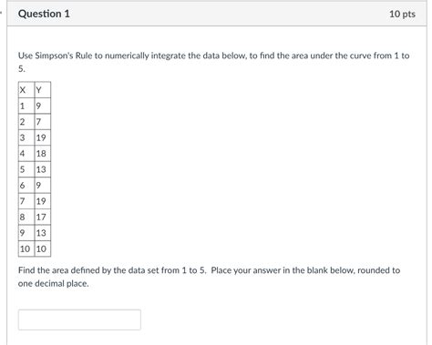 solved use simpson s rule to numerically integrate the data