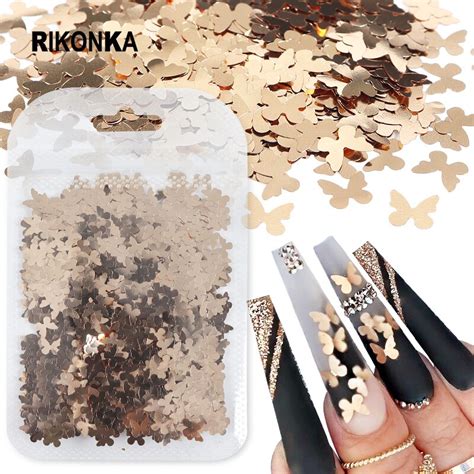 홀로그램 나비 반짝이 스팽글 네일 아트 장식 다채로운 레이저 팔레트 매니큐어 광택용 프랑스 네일 참 5mm라인석 And 데코레이션 Aliexpress