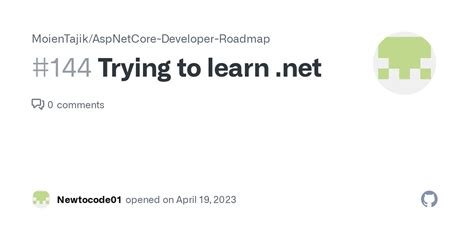 Trying To Learn Net Issue Moientajik Aspnetcore Developer Roadmap Github