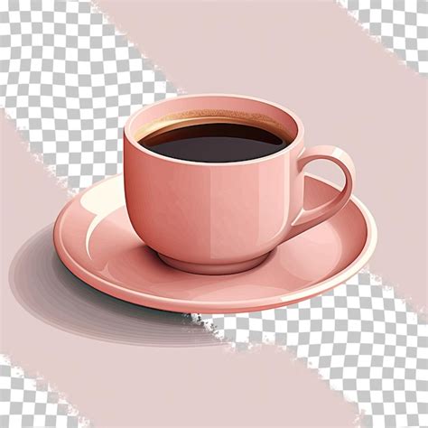 격리된 커피 컵이 있는 투명한 배경 프리미엄 Psd 파일