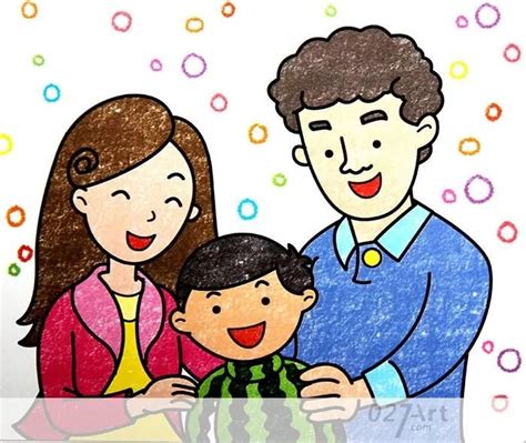 一家人绘画图片大全 一家人的画画图片大全 一家人儿童画画图画 大山谷图库