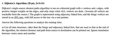 solved 4 dijkstra s algorithm 20 pts 2 3 15 dijkstra s