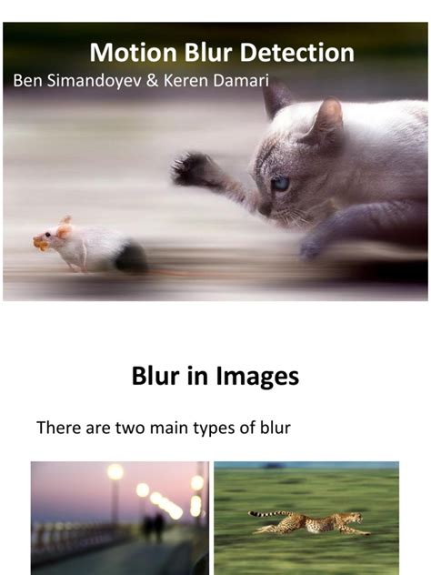 Motion Blur Detection Pdf Computer Vision Artificial Intelligence