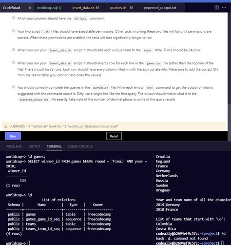 World Cup Database Build A World Cup Database Backend Development