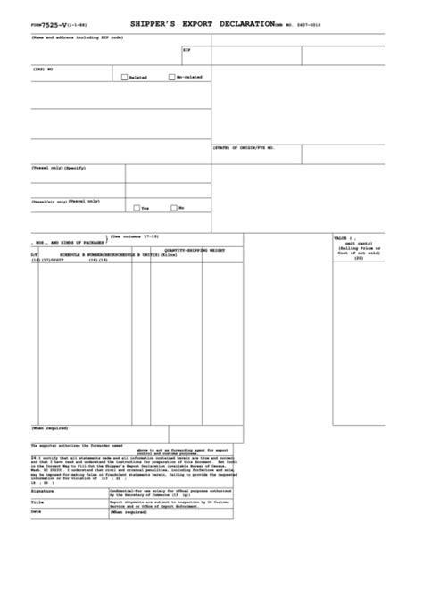 Export Declaration Form Fillable Printable Pdf And Forms Handypdf Images And Photos Finder