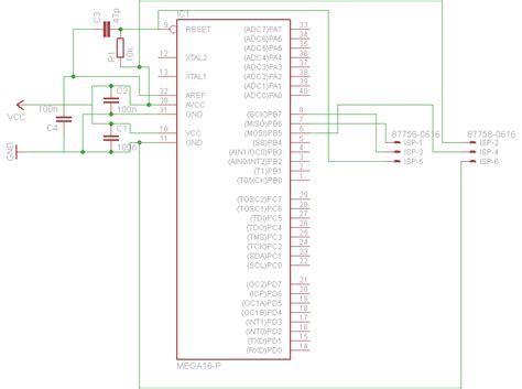 Grundschaltung ATMega16 Mikrocontroller Net
