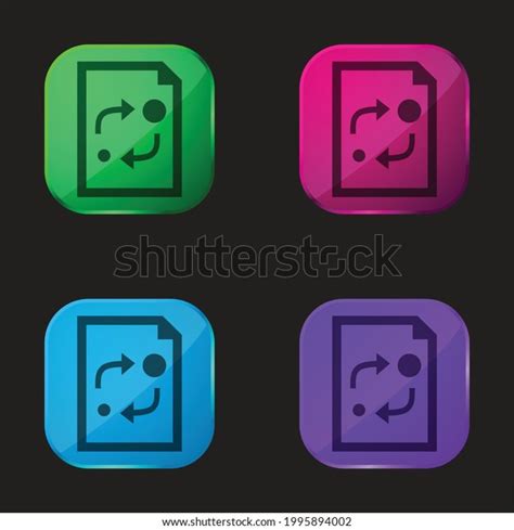 Analytics Document Interface Symbol Four Color Stock Vector Royalty Free 1995894002 Shutterstock