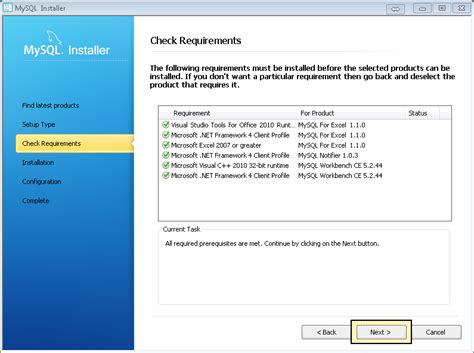 Mysql Install Check Requirements Next Highlighted Frankie Fillings