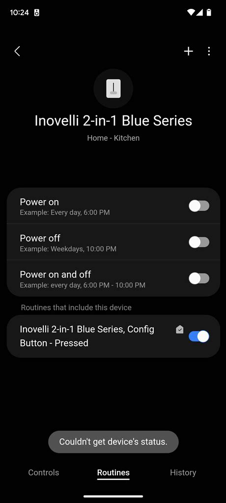 Blue Series 2 In 1 Switch Scene Control Not Working On Smartthings