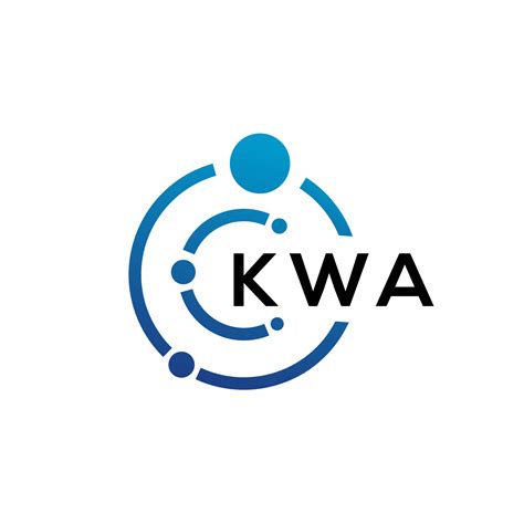 Kwa Letter Technology Logo Design On White Background Kwa Creative