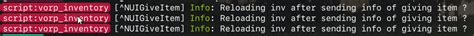 Item Given To Player · Issue 188 · Vorpcore Vorp Inventory Lua · Github
