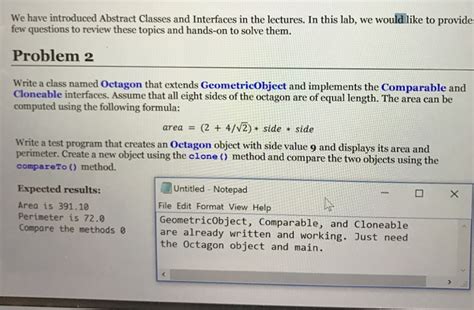 Solved We Have Introduced Abstract Classes And Interfaces In