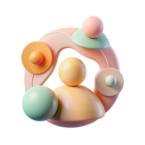 Magnificent Traditional Abstract Human Connection In Pastel Tones Cutout High Quality 58003603 Png