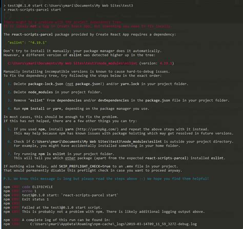 Error When Trying To Start Crap Issue Assuncaocharles Create React App Parcel Github