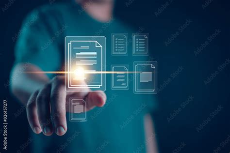 Hands Check The Checklist Manually And Fill Out The Online Survey Form Document Management