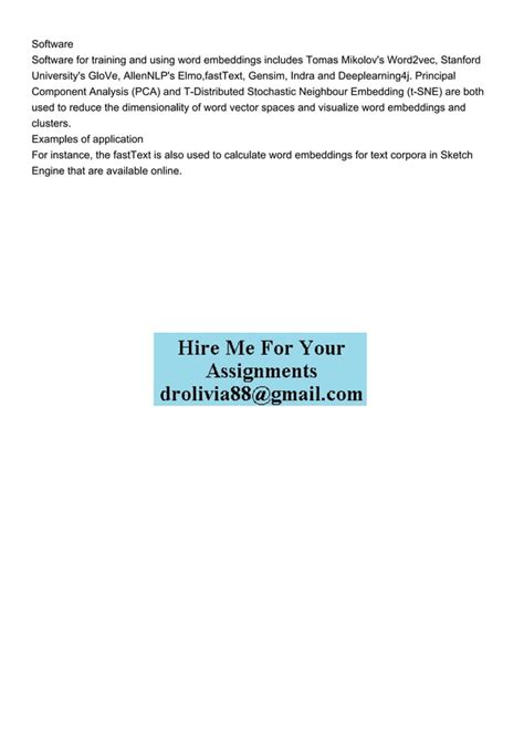 Continuous Bag Of Words Cbow Word2vec Word Embedding Work Pdf