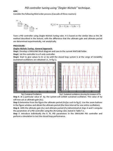 Pid Controller Tuning Using Ziegler Nichols Technique Pdf Control