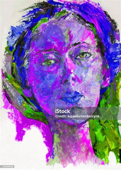 머리카락을 덮는 머리 장식 숄에 우크라이나 여성의 그림 유화 초상화 45 49세에 대한 스톡 벡터 아트 및 기타 이미지 45