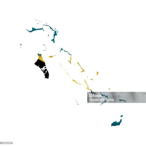 섬지도의 모양이있는 바하마 국기로 벡터 격리 된 그림 흰색 배경 0명에 대한 스톡 벡터 아트 및 기타 이미지 0명 개념 경계 Istock