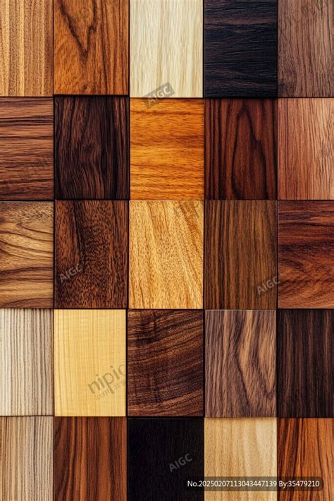 Ai创作图木纹色板 木材品种 混合木纹 木材颜色 混合木板 颜色木板 多色木纹 木头颜色 木纹色卡 实木拼贴 凹凸方形木块背景 拼合木板 多色木地板 拼贴木纹背景 木质不同材质nipic