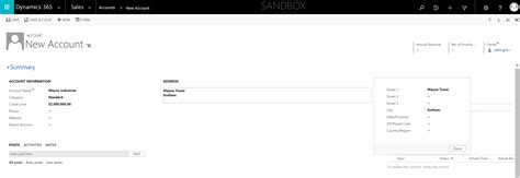 xrm formula 209 conditional account address validation using