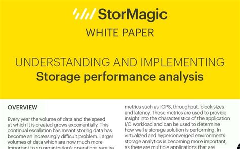 storage performance understanding and implementing white paper