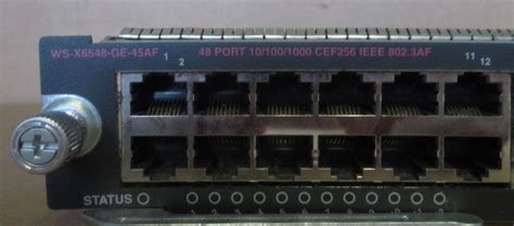 Cisco Ws X6548 Ge 45af Fabric Enabled 48 Port 10 100 1000 Ethernet Module Poe