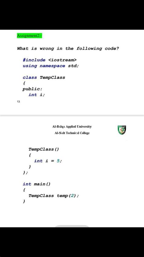 Solved Assignment What Is Wrong In The Following Code Chegg