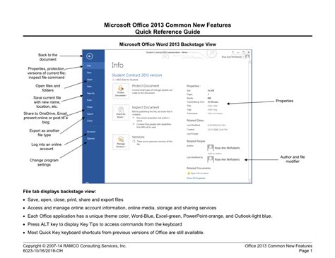 Quick Reference Card Docest