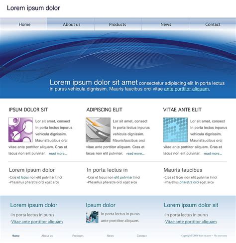 현대 웹 사이트 템플릿 벡터 Eps Ai Uidownload