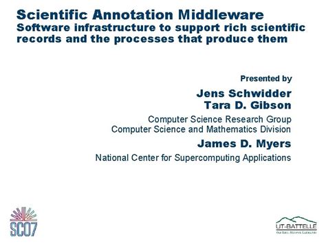 Scientific Annotation Middleware Software Infrastructure To Support Rich