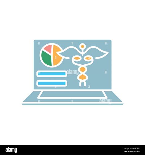 Digitalization Healthcare Line Icon Vector Isolated Element Editable Stroke Stock Vector Image