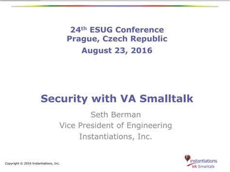 Security With Va Smalltalk Ppt