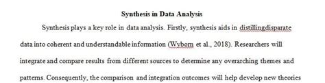 Wk 7 Discussion 2 Synthesis In Data Analysis