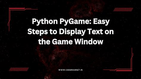 Bring Your Game To Life With Pygames Simple Text Rendering Learn How