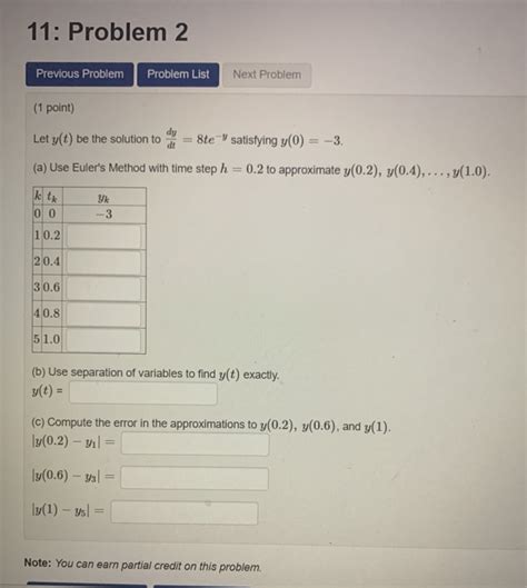 Solved 11 Problem 1 Previous Problem Problem List Next