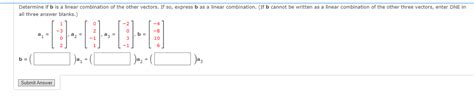 Answered Determine If B Is A Linear Combination… Bartleby