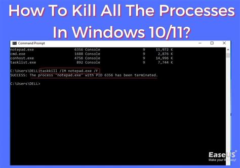How To Kill All The Processes In Windows 10 11 Easeus