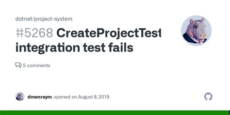 Createprojecttests Integration Test Fails Issue Dotnet Project System Github