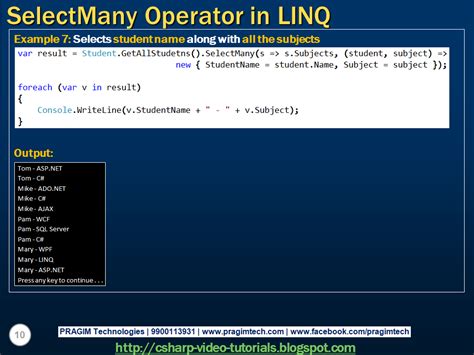 Sql Server Net And C Video Tutorial Part 8 Selectmany Operator In Linq