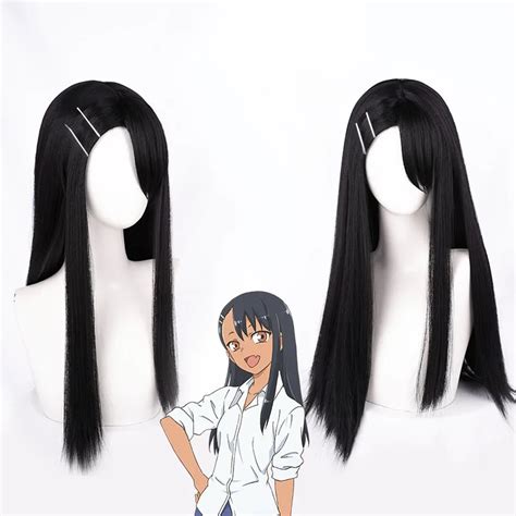 Anime Ijiranaide Nagatoro San Nagatoro Hayase Cosplay Wig Long Black