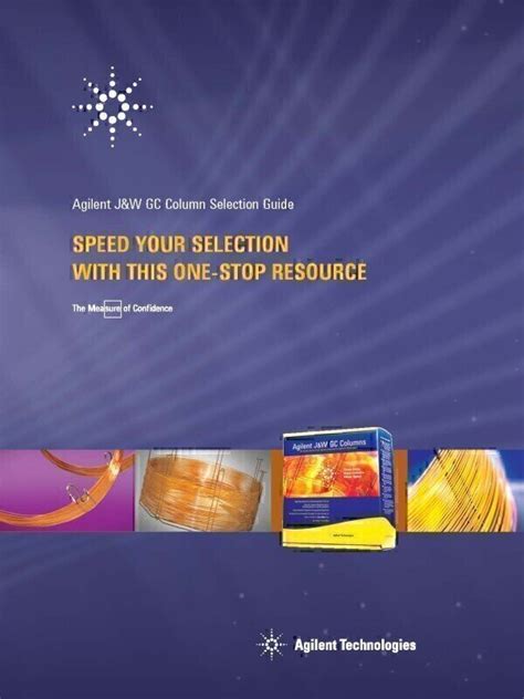 NEW 2012 Agilent J W GC Column Selection Guide Envirotech Online