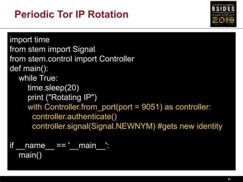 Osint Python Extracting Information From Tor Network And Darkweb Ppt