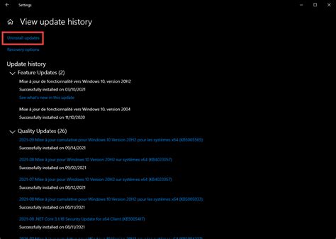Uninstall Windows 10 And 11 Updates GEM CAR Documentation