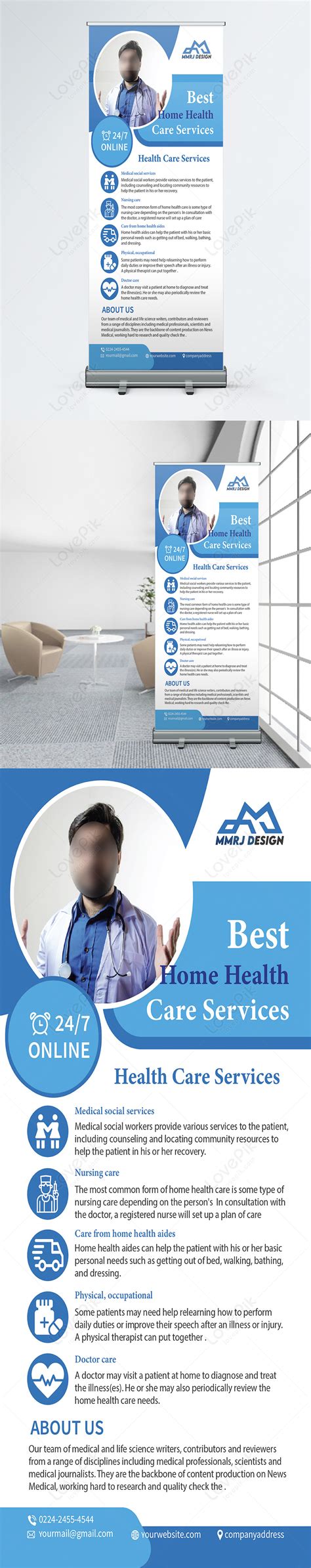 의료 건강 롤업 배너 이미지 사진 450112347 무료 다운로드