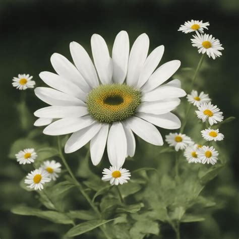 Premium Photo A Bouquet Of White Daisies With Yellow Centers