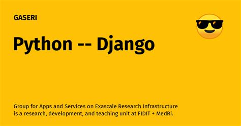 Python Django GASERI