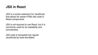 React Js Introduction About It S Features PPT