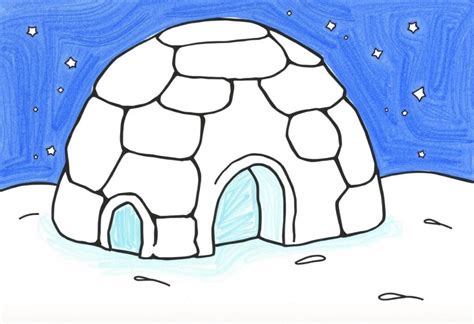 How To Draw An Igloo 7 Easy Step By Step Guide To Igloo Drawing Trying Drawing