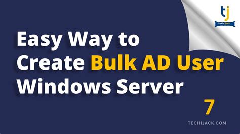 How To Create Bulk Users In Active Directory Youtube